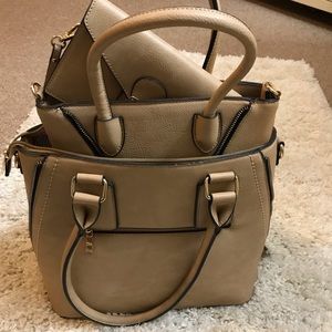 Bags | Steal 3 In 1 Beautiful Cream Bag Set | Poshmark